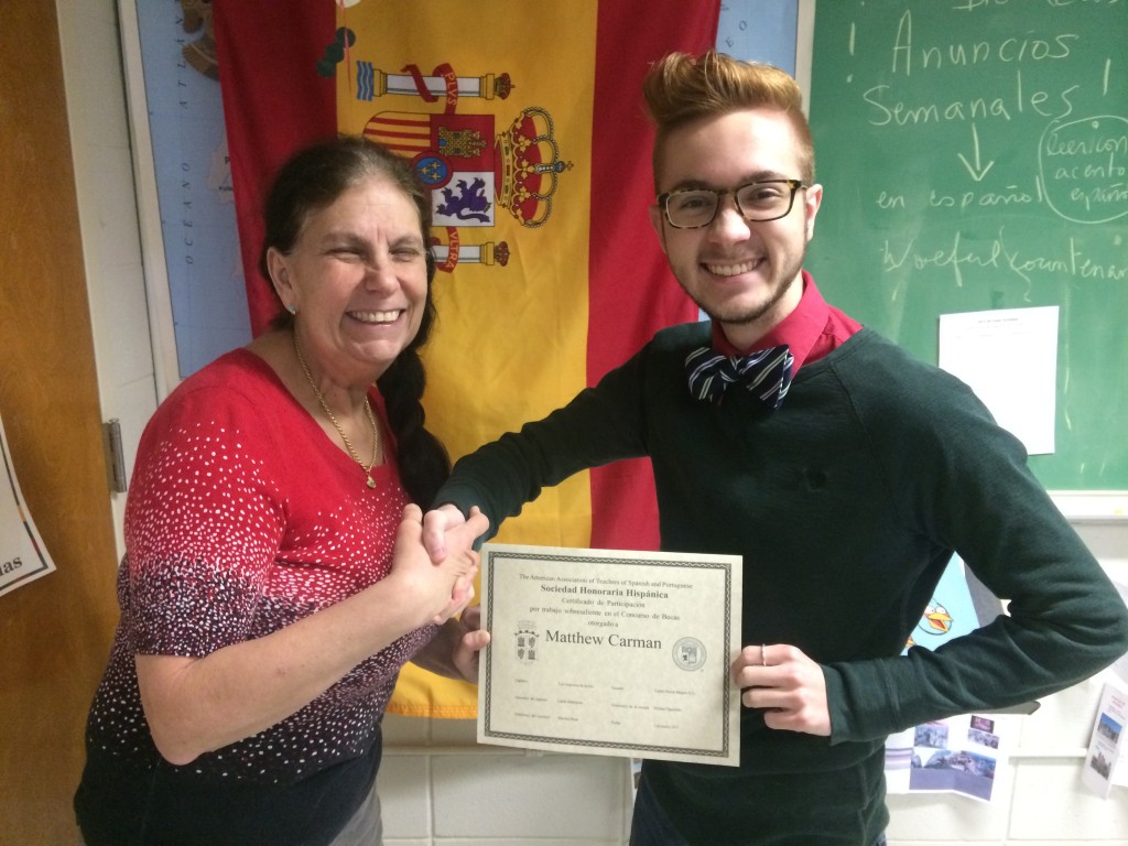Matt Carman awarded Spanish National Exam Scholarship - Caddo Parish ...